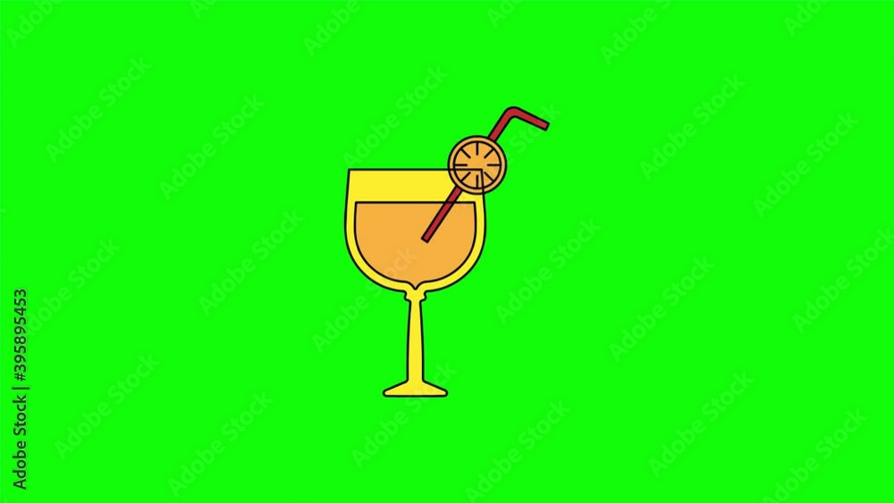 soft drink green screen animation. chroma key motion graphics vídeo do ...