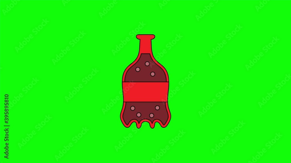 bottled drink green screen animation. chroma key motion graphics Stock ...