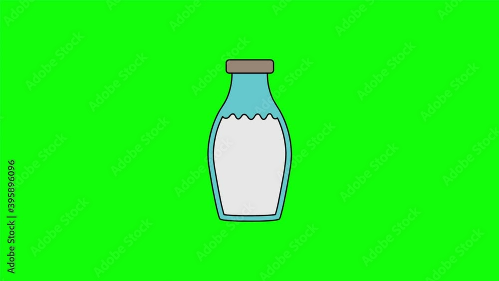 milk green screen animation. chroma key motion graphics Stock Video ...