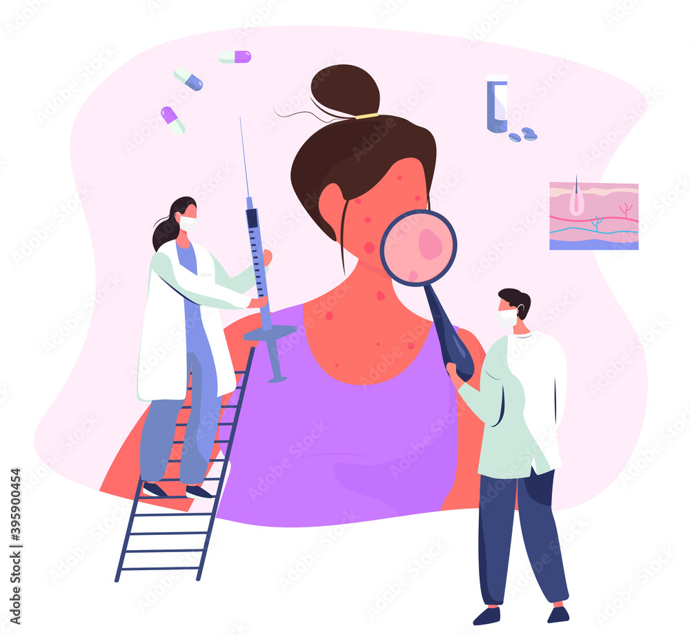 Skin Disease and Pimples.Diagnostics Dermatology and Cosmetology.Skin ...