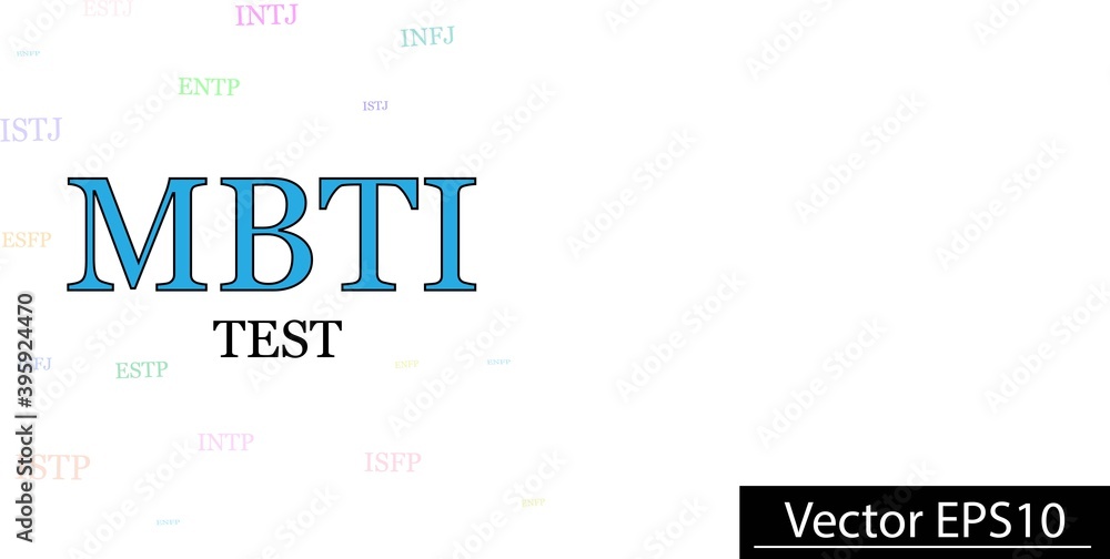 MBTI test. Vector graphics. Web, banner. Stock Vector | Adobe Stock