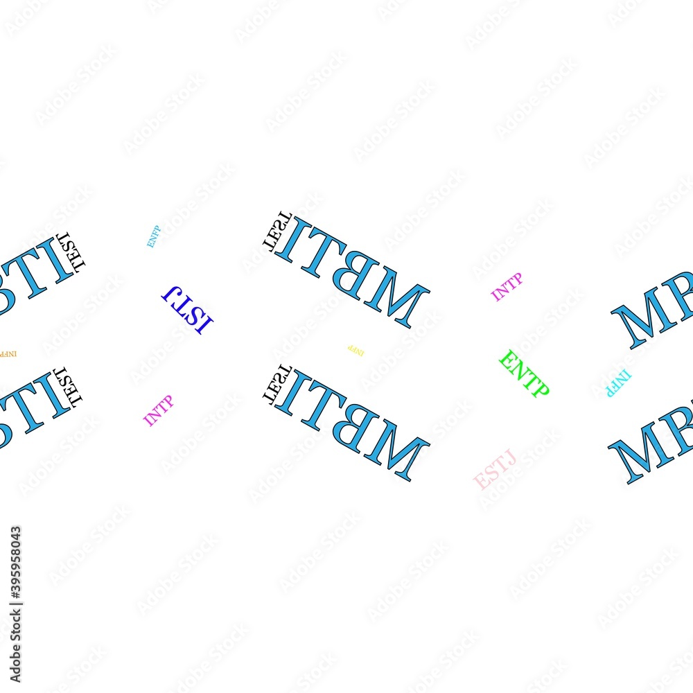 Vecteur Stock WebSeamless vector pattern. MBTI test. Isolated on a ...