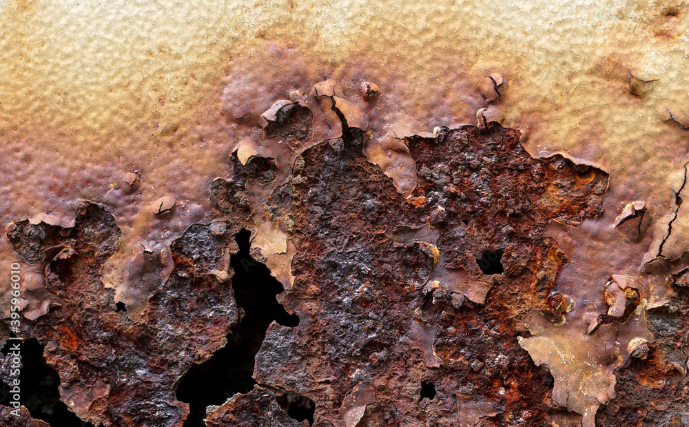 Rust of metals.Corrosive Rust on old iron white.Use as illustration for ...