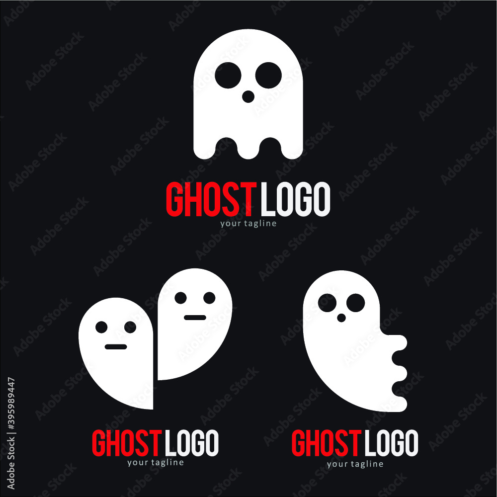 Ghost logo icon symbol template design Stock Vector | Adobe Stock