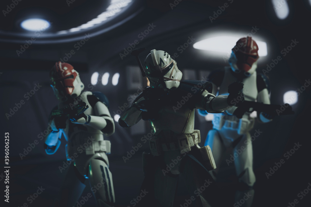 NEW YORK, USA - NOV 25 2020: Captain Rex and members of the 332nd Tano ...