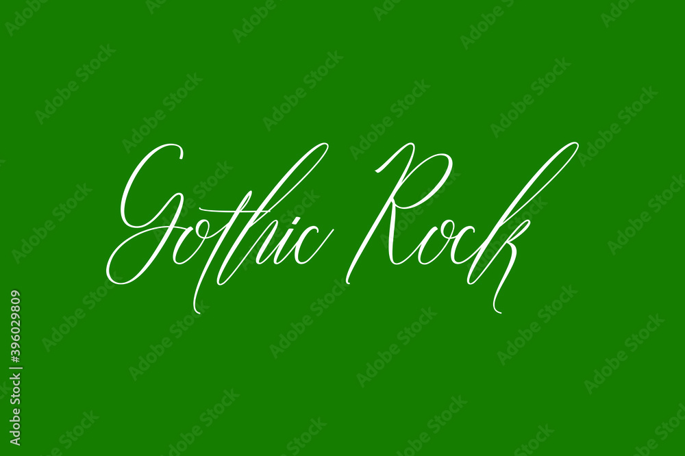 Gothic Rock Cursive Calligraphy White Color Text On Dork Green ...
