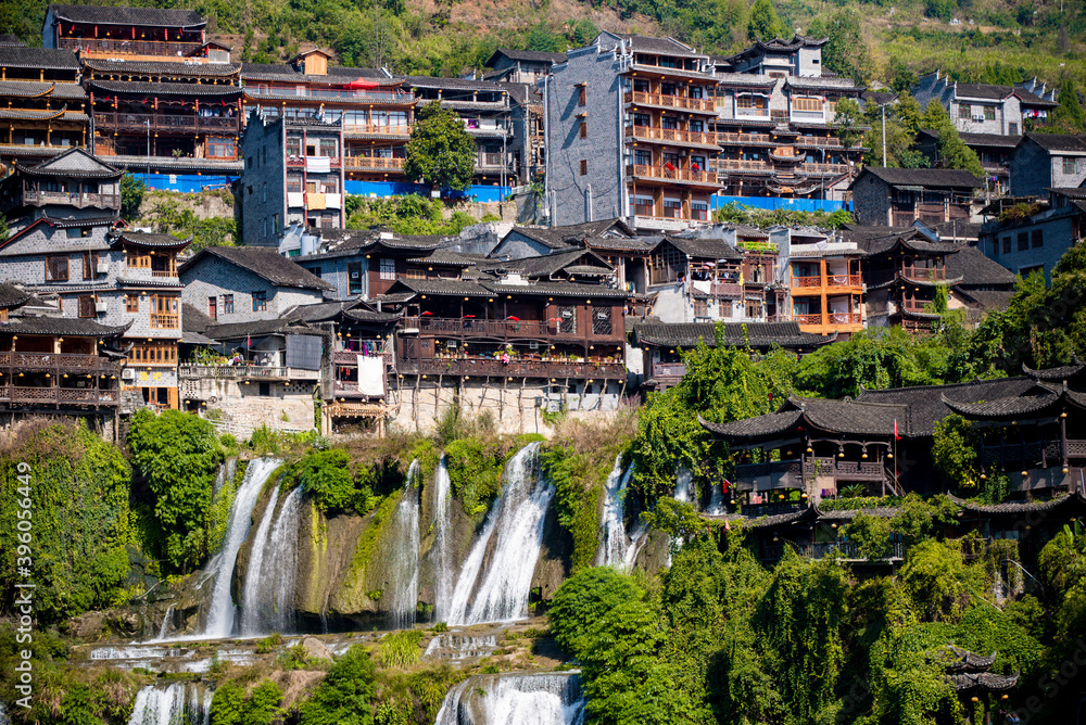 Street view local visitor and tourist in Furong Ancient Town (Furong ...