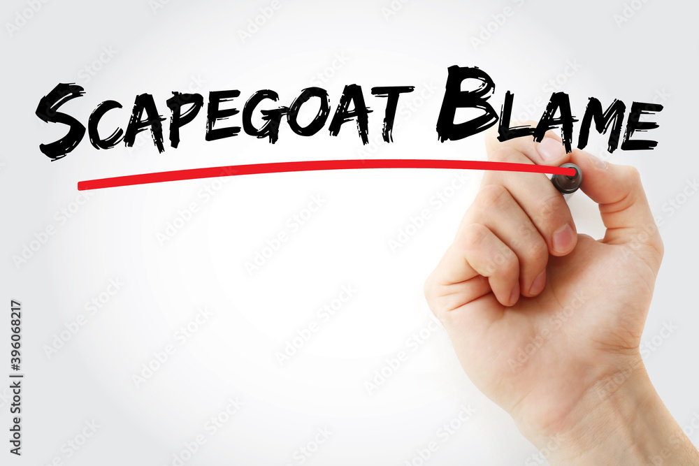 Scapegoat Blame text with marker, concept background Stock Photo ... Scapegoat Blame text with marker, concept background Stock Photo ...