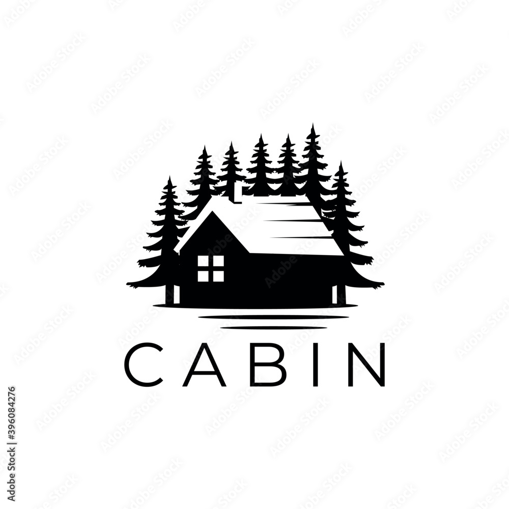 vintage cabin logo vector illustration design Stock Vector | Adobe Stock