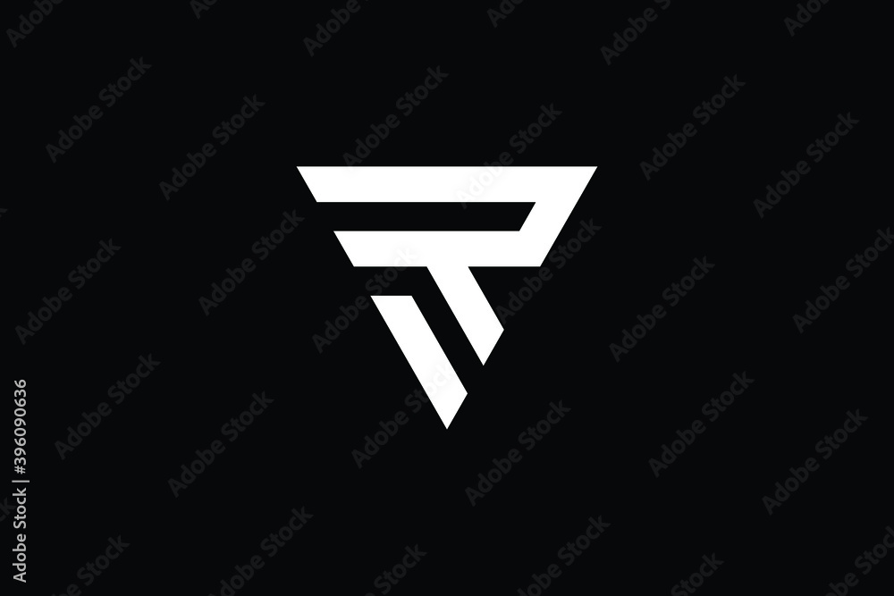 RT logo letter design on luxury background. TR logo monogram initials ...