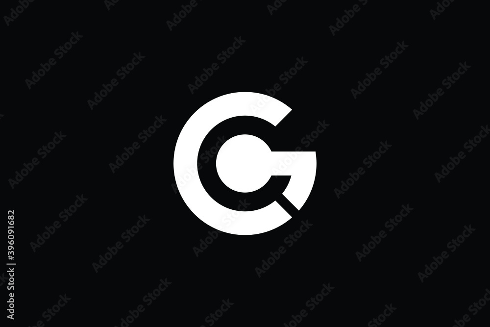 GC logo letter design on luxury background. CG logo monogram initials ...