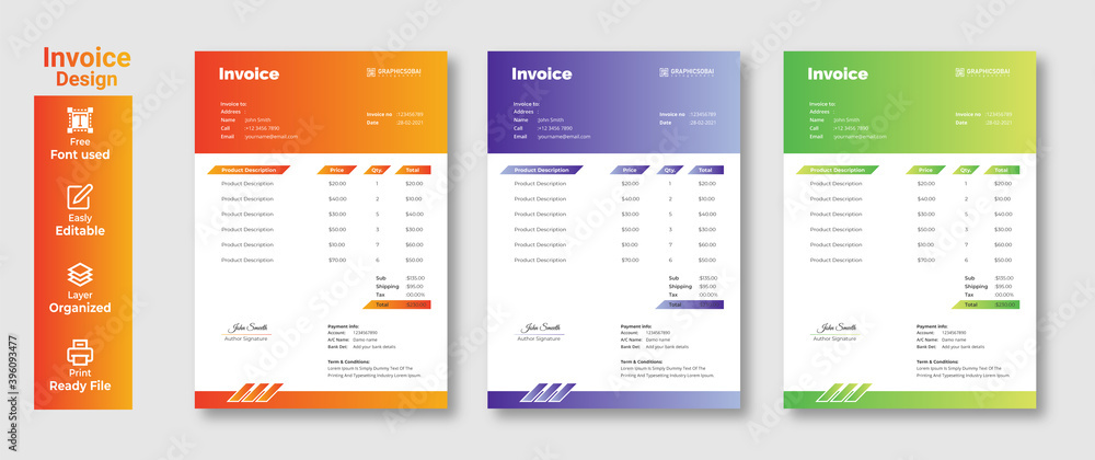 Business invoice form template, Invoice bill design template, Bill form ...