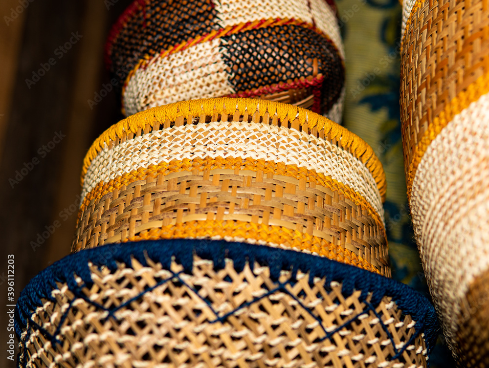 Indigenous basket where you can see the pattern of weaving - Huitoto ...