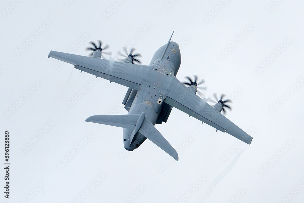 Military transport aircraft, heavy lifter, Airbus A400m Stock Photo ...