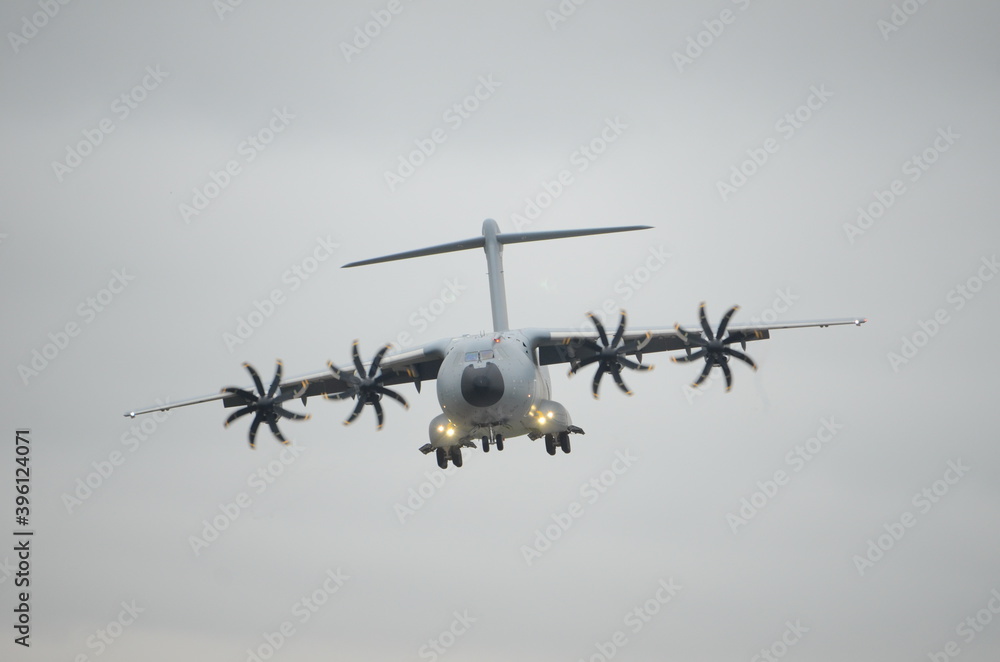 Military transport aircraft, heavy lifter, Airbus A400m Stock Photo ...
