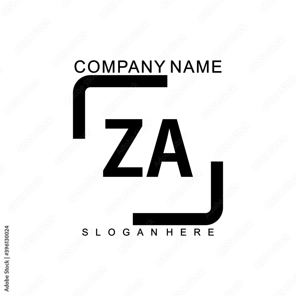 Unique attractive creative modern initial initial based ZA letter icon ...