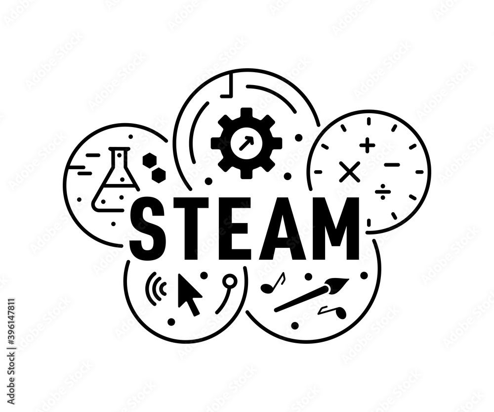 steam logo and symbols. vector steam logo Stock Vector | Adobe Stock