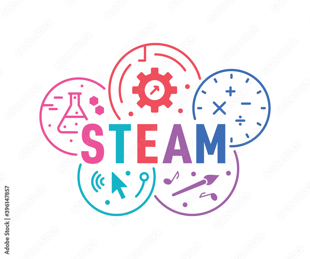 Vetor de colorful steam logo and symbols. vector steam logo do Stock ...