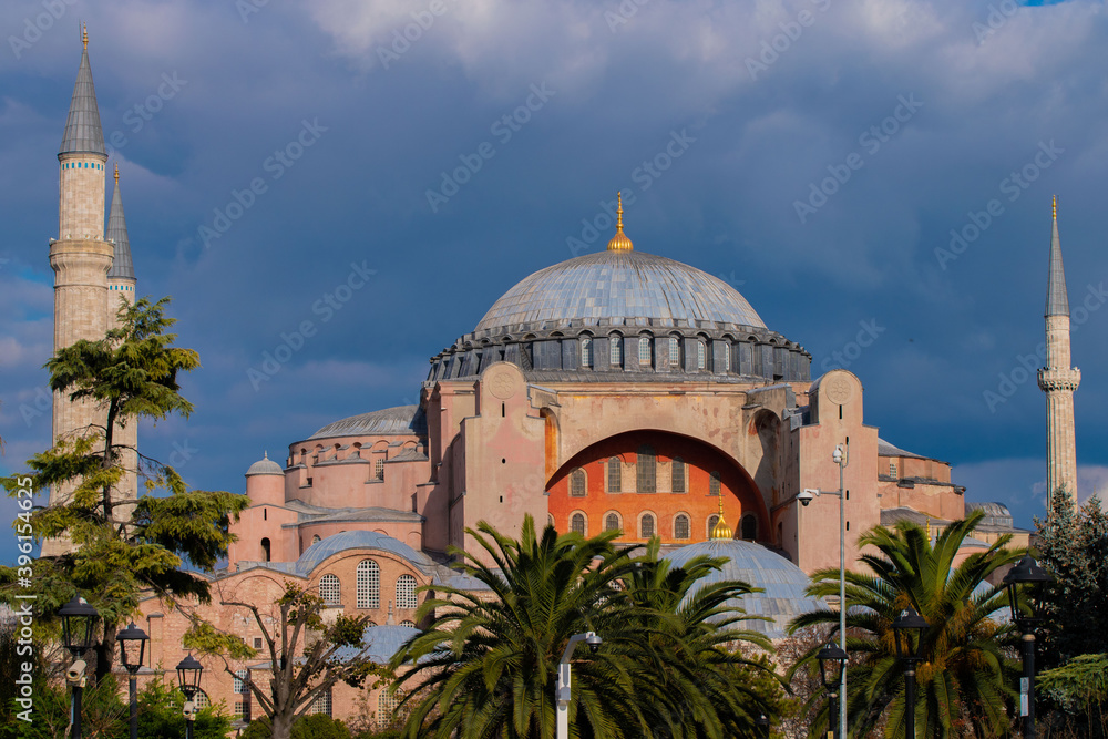 historical Hagia Sophia mosque, museum, church in Istanbul. place of ...
