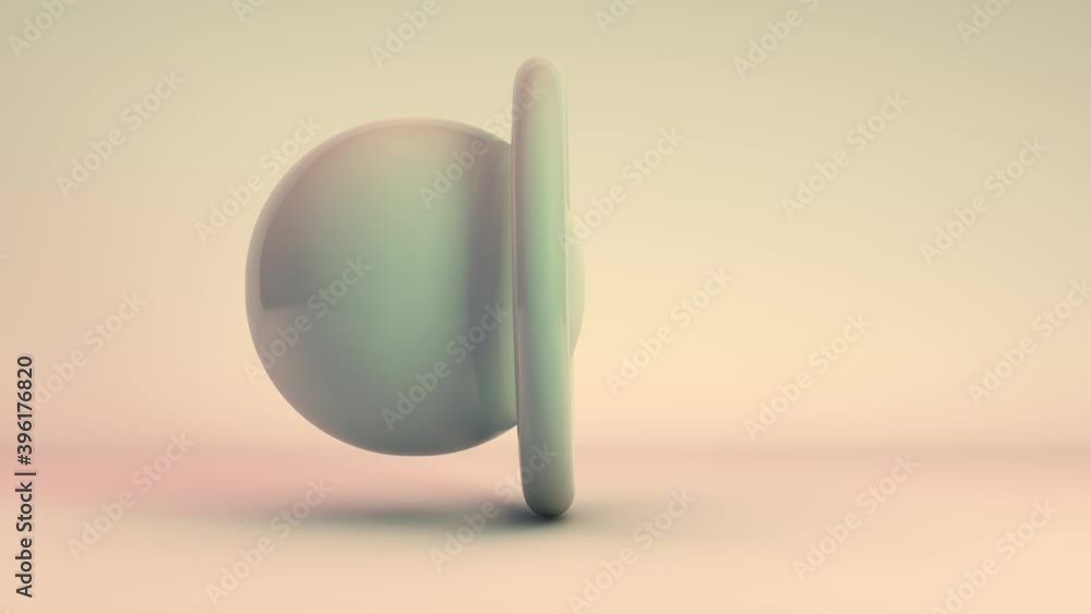 3D animation of a beautiful abstract white cube that turns into a ...