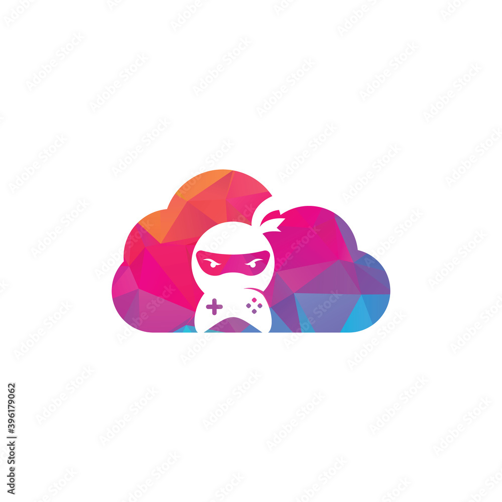 Ninja game cloud shape concept logo design. Ninja Gaming Logo Images ...