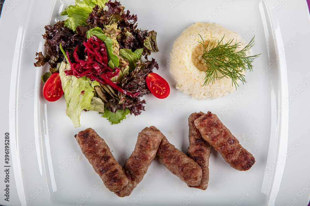 Meatball balls from traditional Turkish cuisine dishes, grilled ...