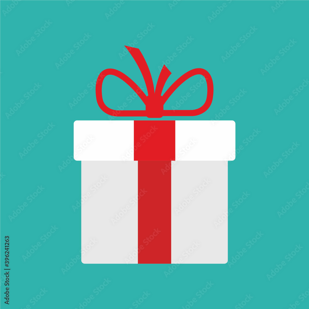Gift box with satin ribbon for the holiday: New Year, Christmas ...
