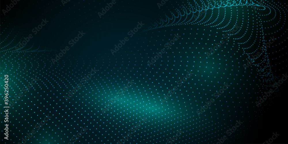 Abstract green pattern and background poster with dynamic triangle ...