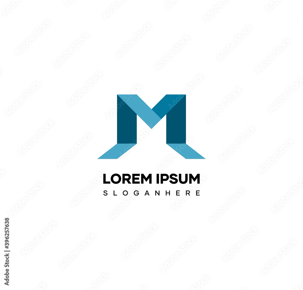 Letter M logo design in modern 3d style. Matching logos for names with ...