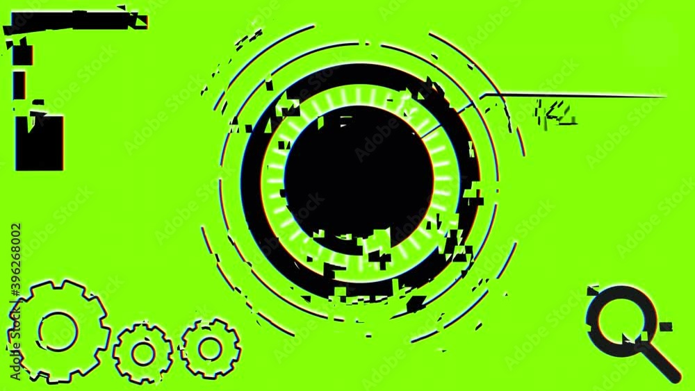 HUD elements on a green background with an alpha channel. Interview a ...