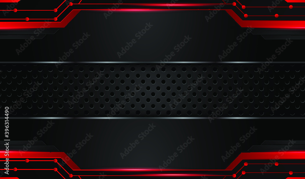 abstract metallic red black frame layout design tech innovation concept ...