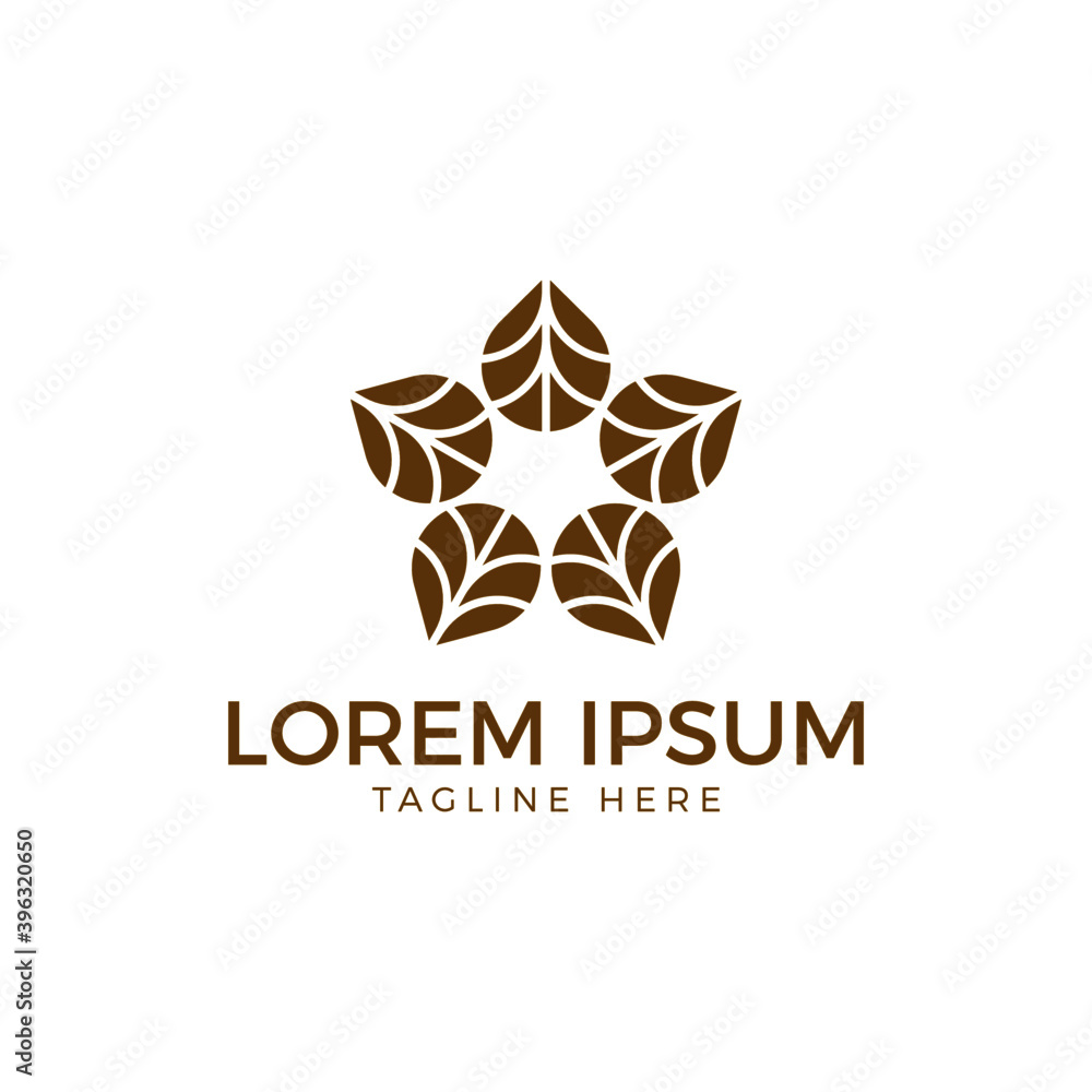 abstract flower and leaf clove logo luxury and minimalist style for ...