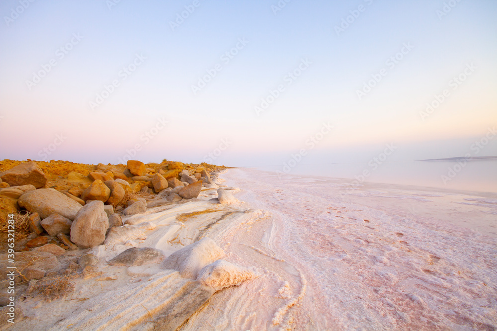 Beautiful Salt Lake Tuz Golu in Turkey. One of the largest salt lakes ...