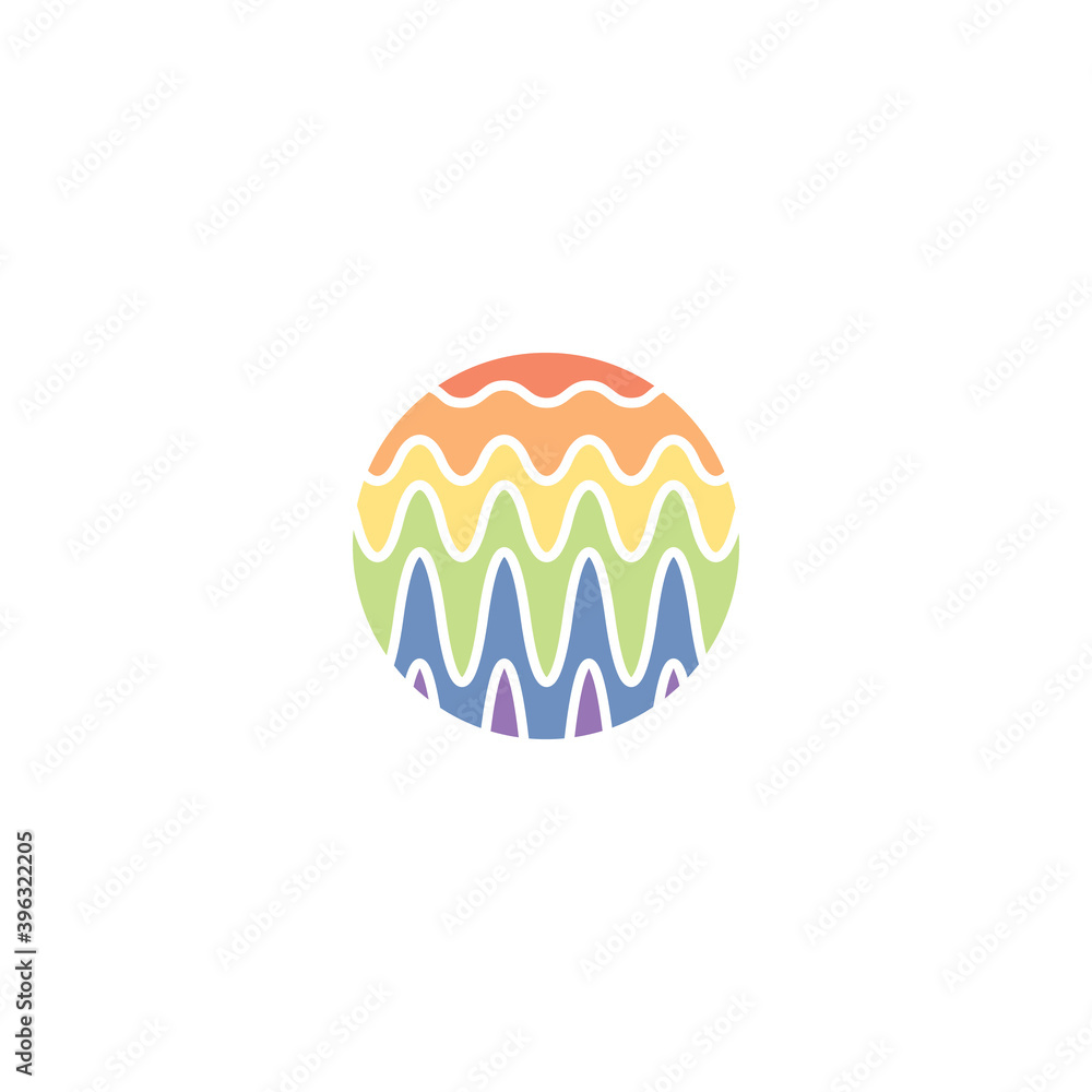 wave wavelength vector logo icon symbol element Stock Vector | Adobe Stock