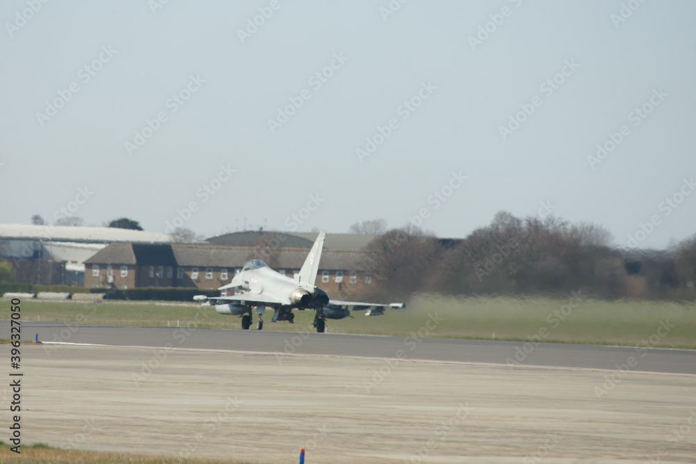 Military jets scrambled from military airfield, defence Stock Photo ...