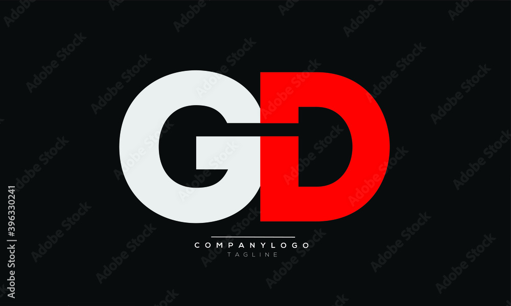 GD initials monogram letter text alphabet logo design Stock Vector ...