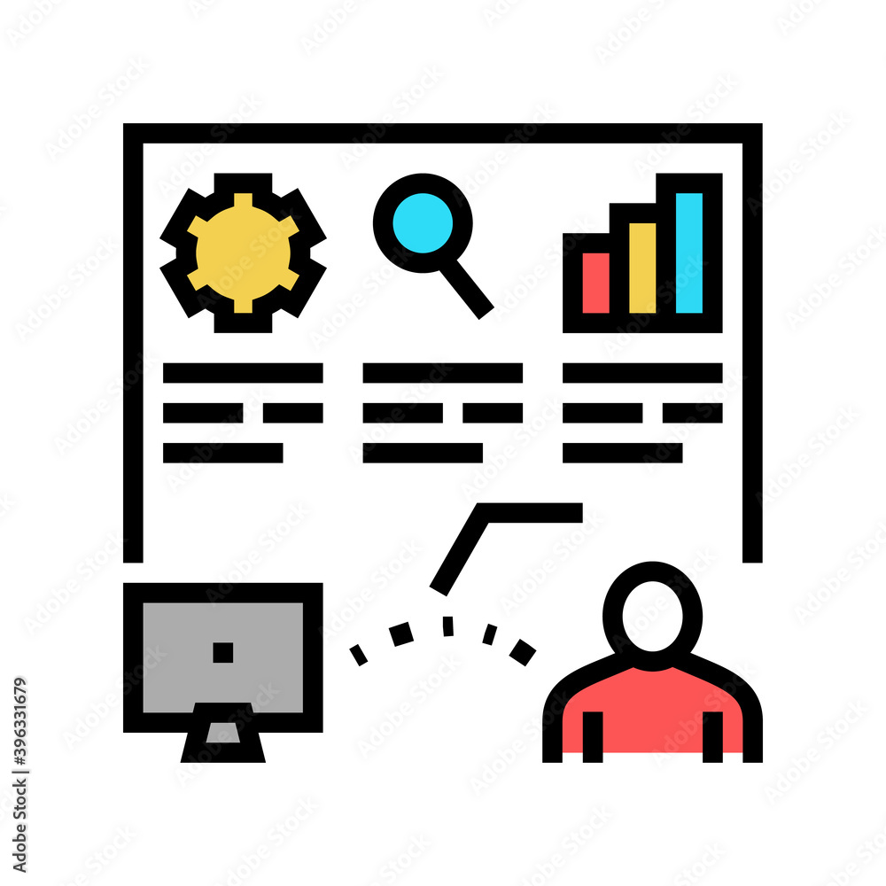 report of incident color icon vector. report of incident sign. isolated ...