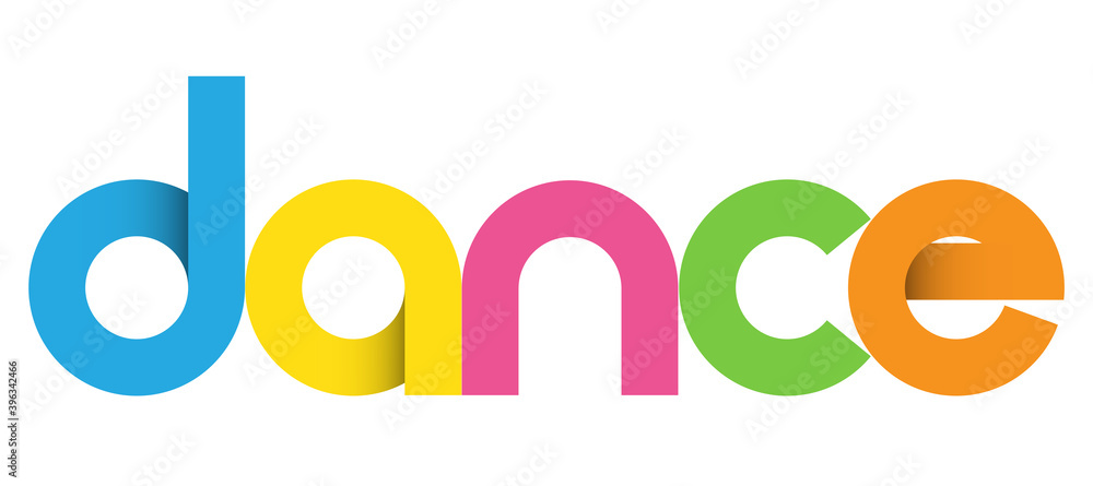 DANCE colorful vector typography banner Stock Vector | Adobe Stock