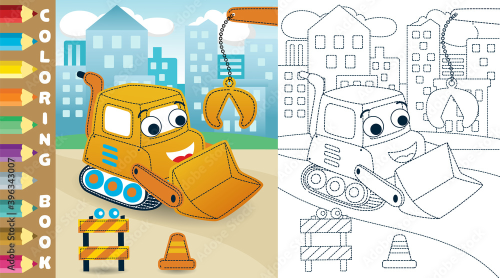 Bulldozer Coloring Page