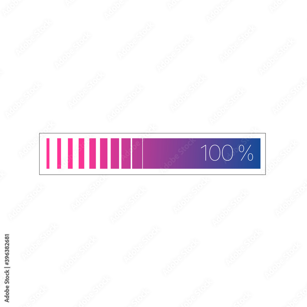 Creative vector illustration of level indicator meter with percentage ...