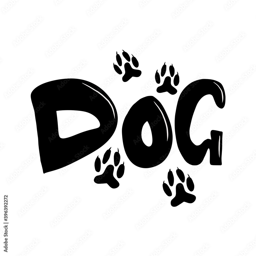 Animal lettering illustration. Simple drawing template isolated on ...
