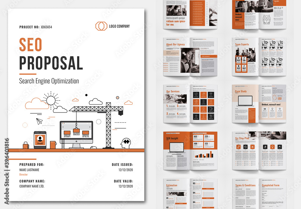 Seo Proposal Layout Stock Template | Adobe Stock