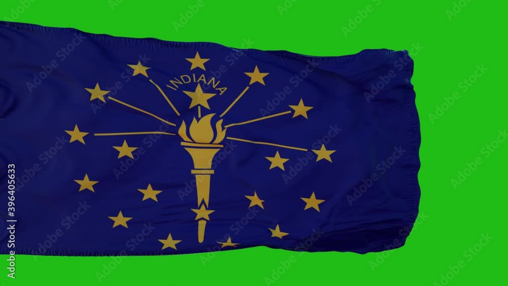 Flag of Indiana on Green Screen. Perfect for your own background using ...