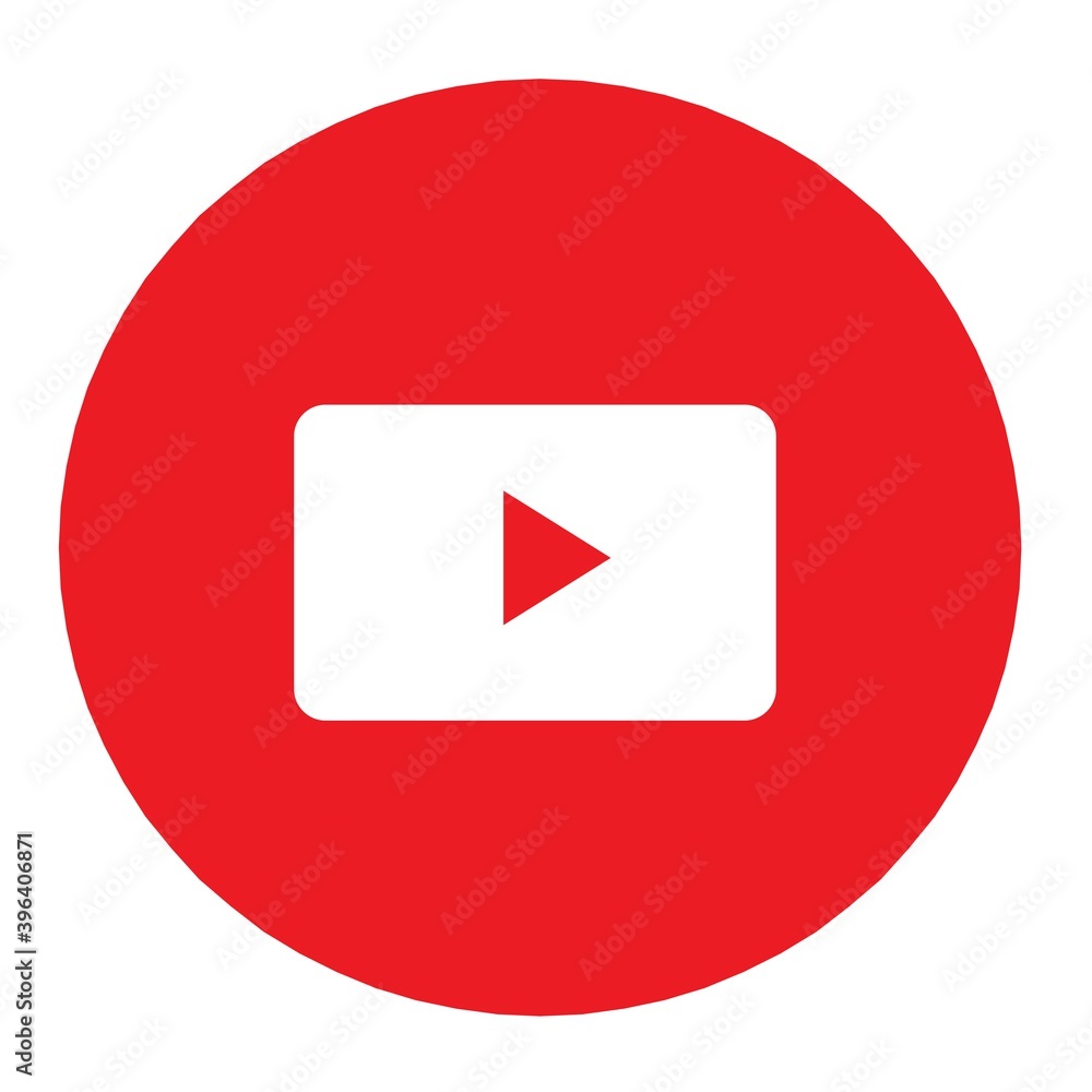 Red button Youtube Stock Illustration | Adobe Stock