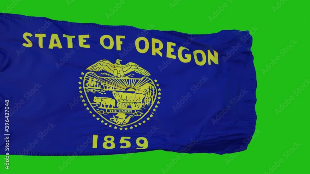 Vidéo Stock Flag of Oregon on Green Screen. Perfect for your own ...