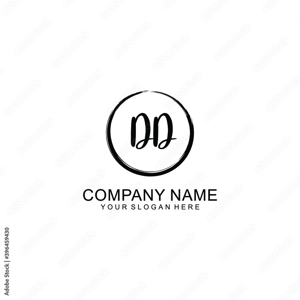 Initial DD Handwriting, Wedding Monogram Logo Design, Modern ...
