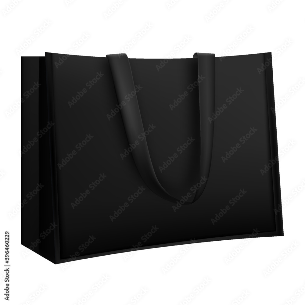 Black recycle bag identity mock-up items template transparent ...