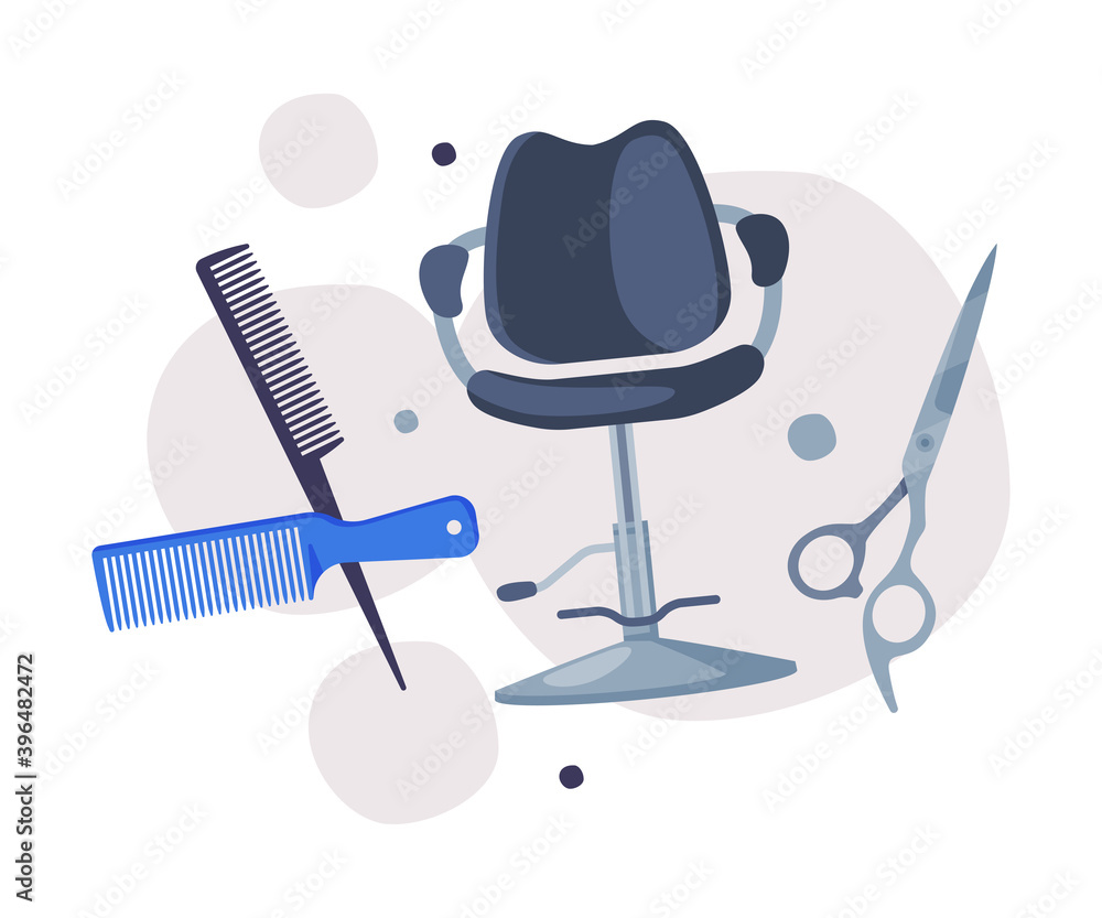 Hair Cutting Scissors Cartoon
