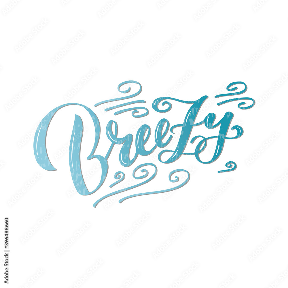 Poster Vector illustration of breezy brush lettering for banner, flyer ...