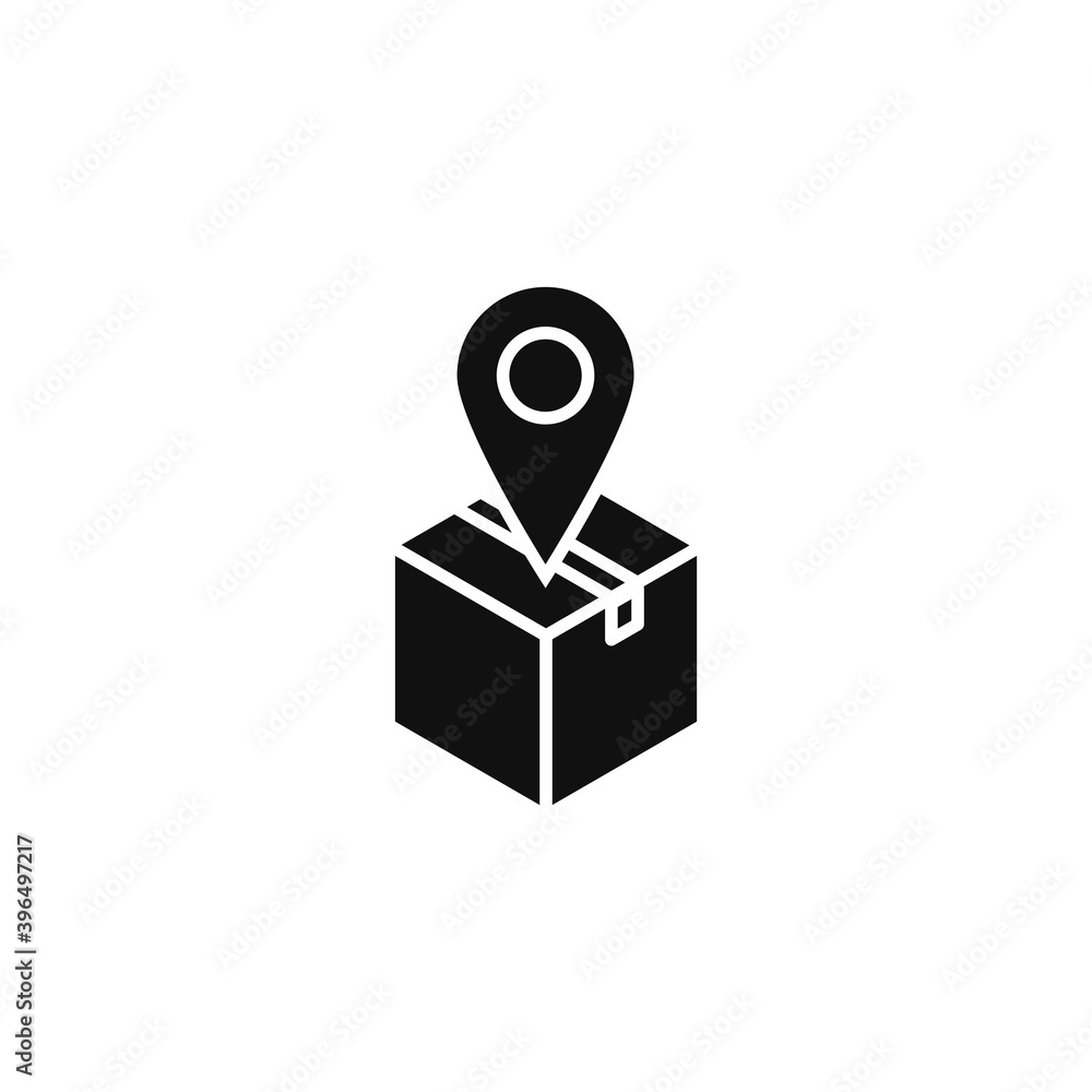 Parcel tracking icon for your website, logo, app, UI, product print ...